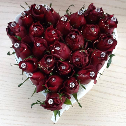 Heart with Red Roses - DK Stylianou Gardens